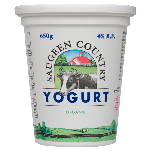 Saugeen Country Organic Plain Yogurt - 650 g – Denninger's